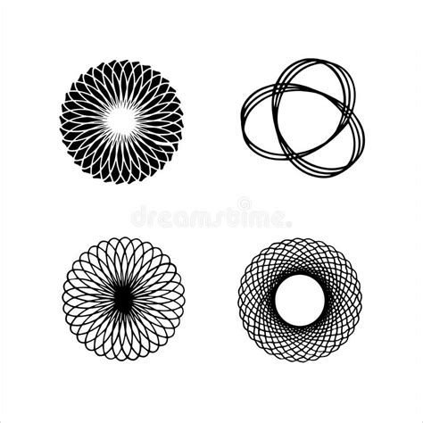 Wireframe Black Psychedelic Figure Illustration Trendy Theme Stock Vector Illustration Of