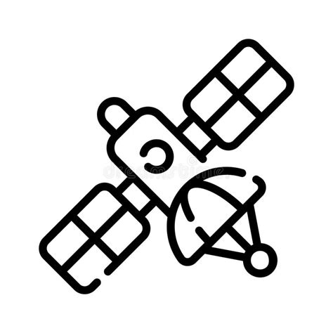Ready To Use Linear Icon Showing Artificial Satellite Stock