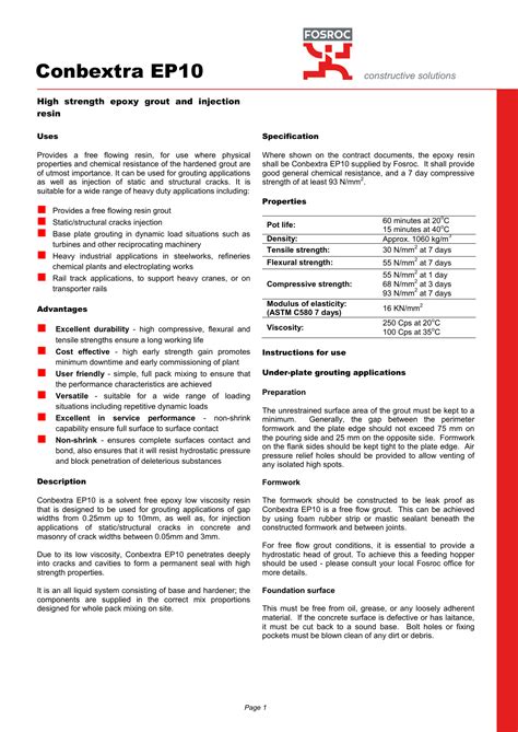 Fosroc Epoxy Injection Grout Informacionpublica Svet Gob Gt