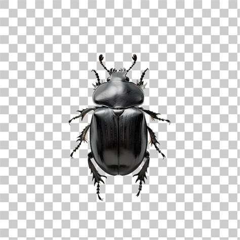 Premium Psd Black Beetle On White Background