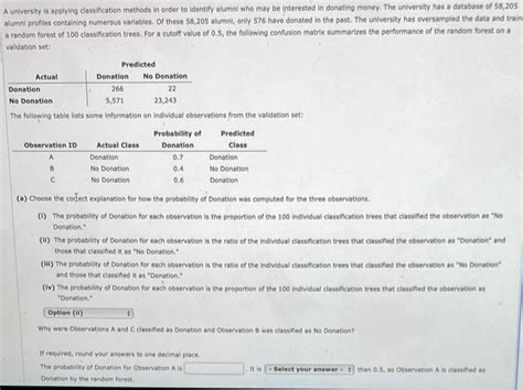 [solved] A University Is Applying Ciassification Methods I
