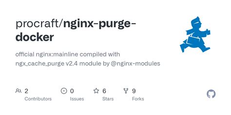 GitHub Procraft Nginx Purge Docker Official Nginx Mainline Compiled