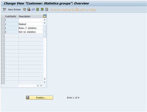 OVRA SAP Tcode C SD Tab TVSD Customer Stats Group S