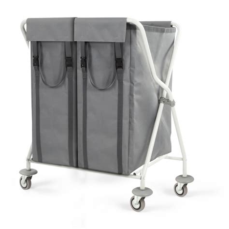 Количка с два чувала по 100л за бельо и кърпи за пране