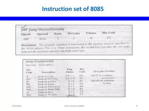 8085 microprocessor programming and instruction set ppt