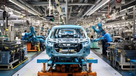 Chassis Line Car Production Stock Illustration Illustration Of Engineering Production