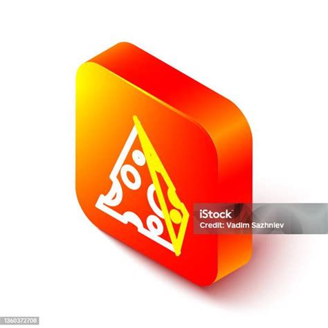 흰색 배경에 격리 된 등색 라인 치즈 아이콘 주황색 정사각형 버튼 벡터 0명에 대한 스톡 벡터 아트 및 기타 이미지 0명 3차원 형태 건강한 생활방식 Istock