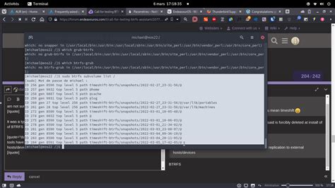 Experience Using BTRFS With Timeshift Snapshots Applications EndeavourOS