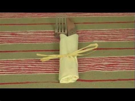 Ways To Wrap Silverware WikiHow Wrapped Silverware Napkin Wrapped Silverware Napkin