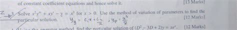 Solved Of Constant Coefficient Equations And Hence Solve It