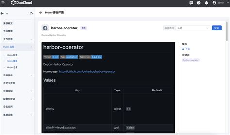 安装 Harbor Operator Daocloud Enterprise
