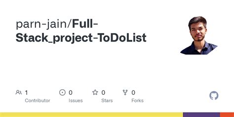 GitHub Parn Jain Full Stack Project ToDoList