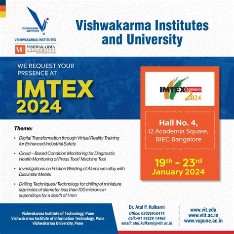 Vishwakarma University Vu On Linkedin Innovation Future Technology Imtex Exhibition