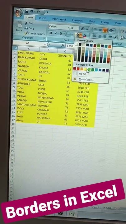 how to apply borders in excel exceltutorial exceltips exceltricks