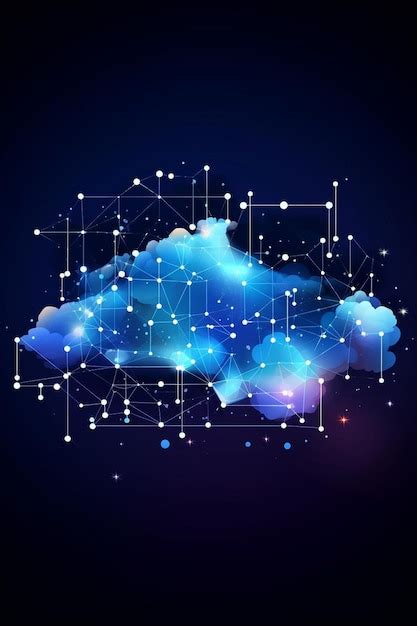 Premium Photo Cloud Computing Online Storage Low Poly