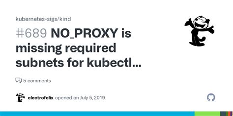 no proxy is missing required subnets for kubectl proxy to work when