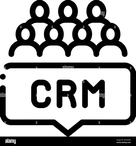 Customer Relationship Management Icon Vector Outline Illustration Stock Vector Image And Art Alamy
