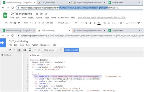 Google Spread Sheet Or Google Sheets With Esp8266 Nodemcu For Data Eroppa