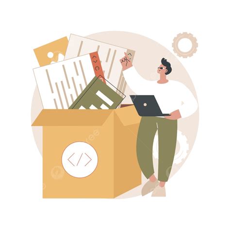 Software Packages Vector Hd Png Images Packaged Software Abstract Concept Vector Illustration