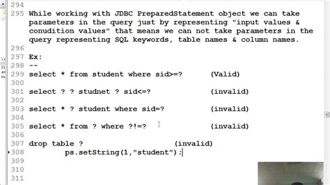 26 Advanced Java Tutorial Jdbc Preparedstatement With Or Without