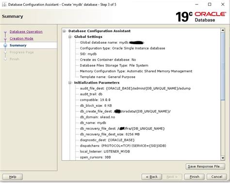 Minimalistic Oracle Using The Dbca General Purpose Template And The Resulting Database