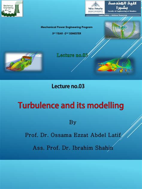 Lecture 3 Turbulence Modeling Pdf Fluid Dynamics Navierstokes Equations