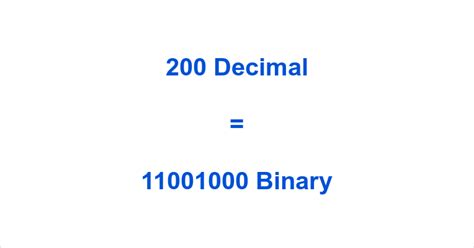 200 In Binary How To Convert 200 To Binary