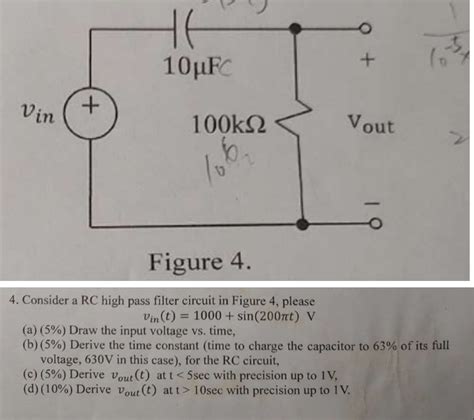 Figure 4consider A Rc High Pass Filter Circuit In