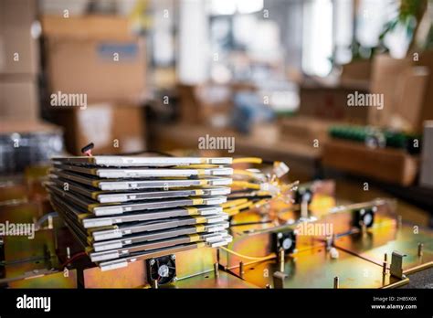 Stack Of Matrix For TFT Displays And Details In Workshop Stock Photo Alamy