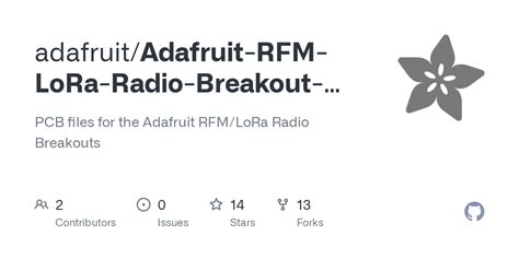 Github Adafruitadafruit Rfm Lora Radio Breakout Pcb Pcb Files For