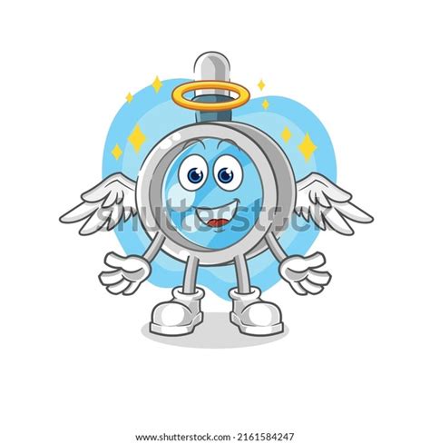 날개가 달린 돋보기 천사 만화 캐릭터 스톡 벡터로열티 프리 2161584247 Shutterstock