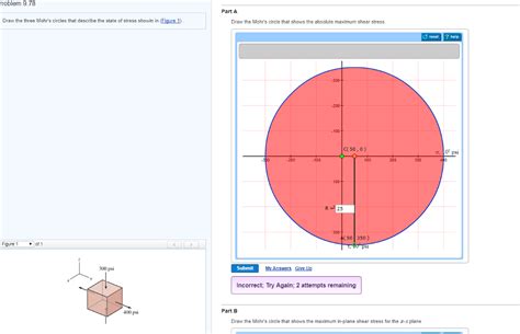 solved draw the three mohr s circles that describe the state