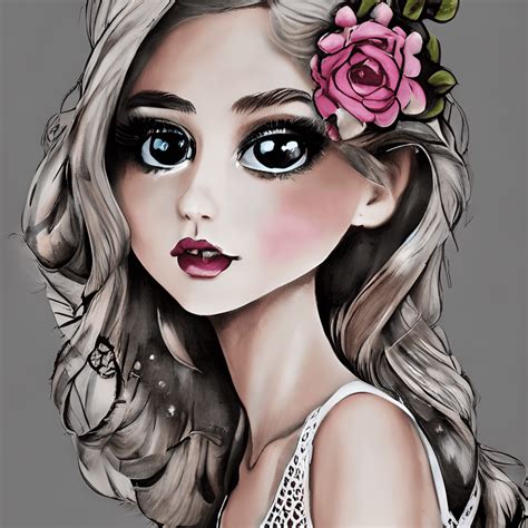 Cute Girlie Fashion Models And Roses · Creative Fabrica