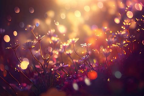 Field Of Wildflowers Generative Ai Stock Illustration Illustration