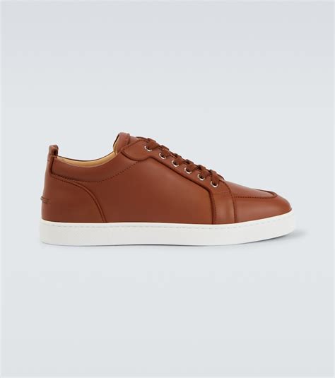 Rantulow Orlato Leather Sneakers In Brown Christian Louboutin Mytheresa