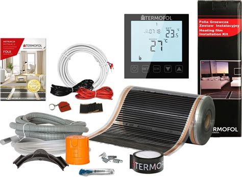 Ogrzewanie podłogowe Termofol Folii Grzewczej 1,5m2 140W/m2 Szer 50cm ...