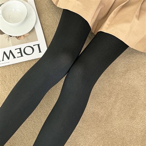 [무배 오늘출발] 겨울 착시 압박 기모 검정 살색 스타킹 레깅스 No 69 퍼피띵