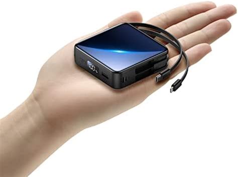 Amazon Com Mini Portable Charger Small Power Bank Mah Battery Pack With Built In Usb C And