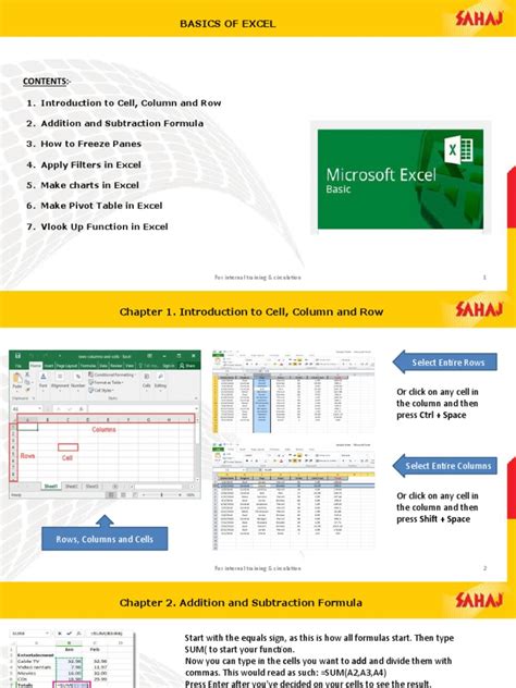 Excel Beginers Pdf Microsoft Excel Software