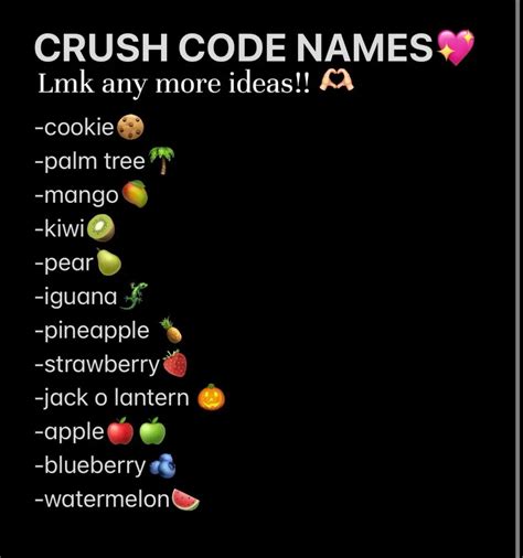 Crush Code Names