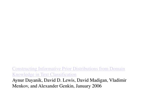 PPT Bayesian Models Prior Knowledge And Data Fusion For Monitoring Messages And Identifying