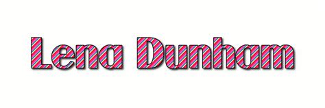 Lena Dunham ロゴ フレーミングテキストからの無料の名前デザインツール
