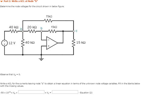 Solved Part A Determine The Node Voltages For The Circuit Chegg