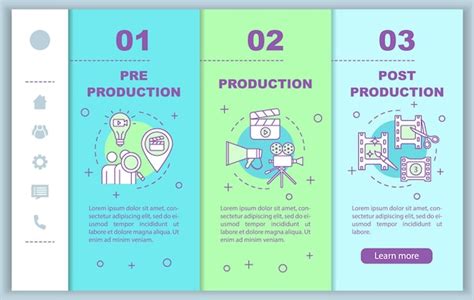 Premium Vector Video Production Onboarding Mobile Web Pages Vector