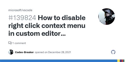 How To Disable Right Click Context Menu In Custom Editor Extension