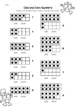 Odd And Even Number Patterns By Mrs Hainke Teachers Pay Teachers