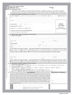 Fillable Online Know Your Customer KYC Application Form PankajBatra Com Fax Email Print