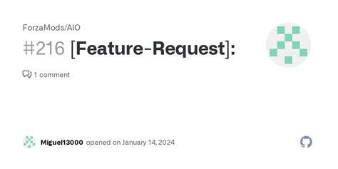 [feature request] · issue 216 · forzamods aio · github