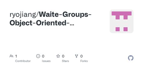 Github Ryojiangwaite Groups Object Oriented Programming In C