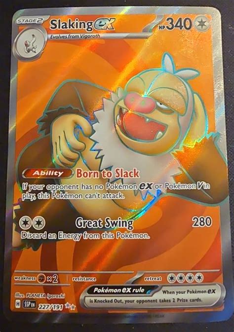 Slaking Ex Full Art 227192 Pokemon Card Neu Gemäss Beschreibung In